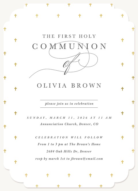 Elegant Communion | First Communion Invitations