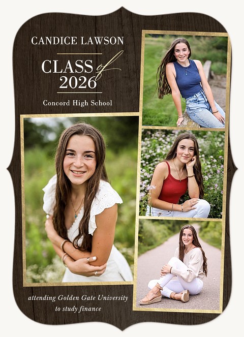 Distinguished Walnut | Graduation Cards