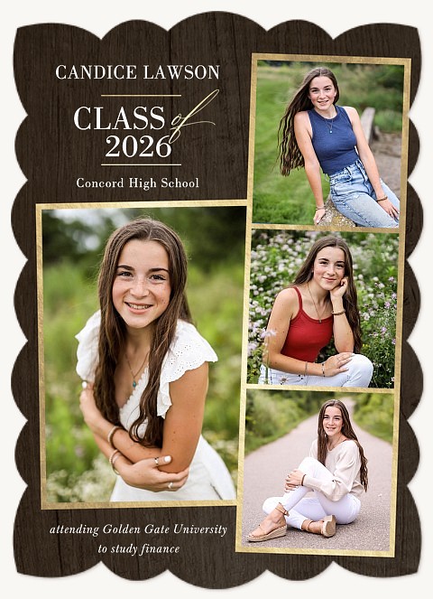 Distinguished Walnut | Graduation Cards