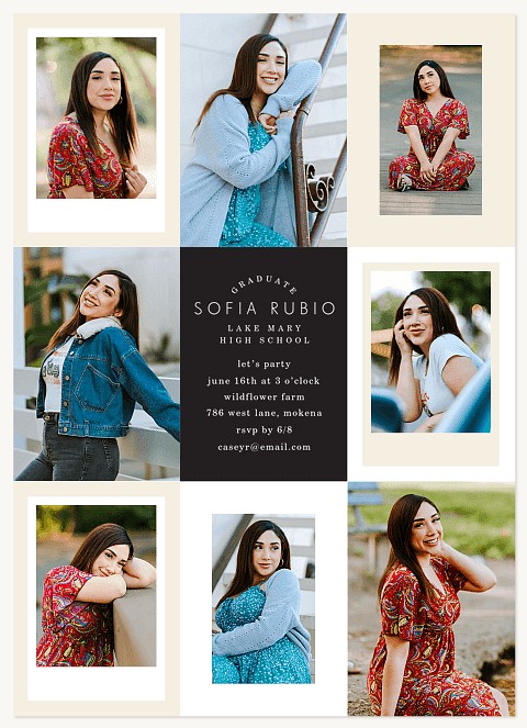 Polaroid Collage | Graduation Invitations