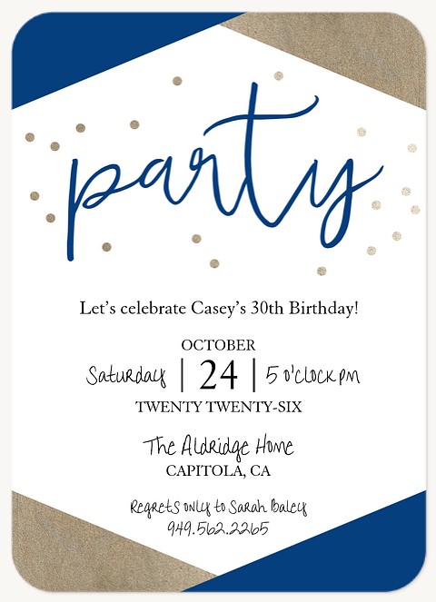 Modern Twist | Adult Birthday Party Invitations