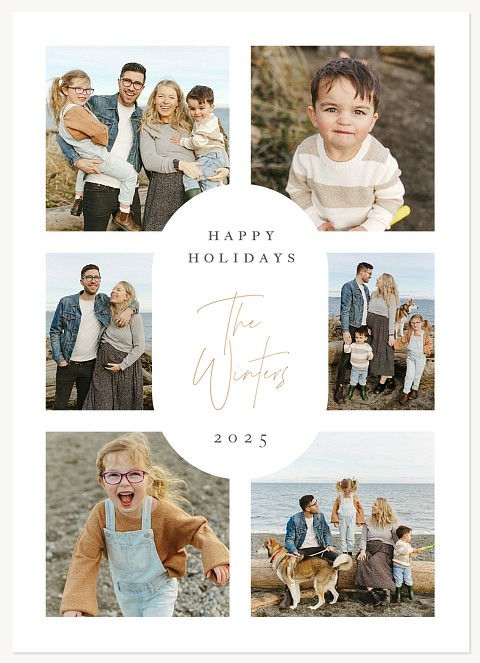 Rounded Grid | Photo Holiday Cards