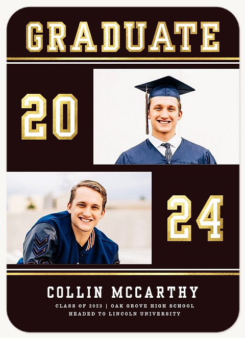 Athletic Stripes | Graduation Cards