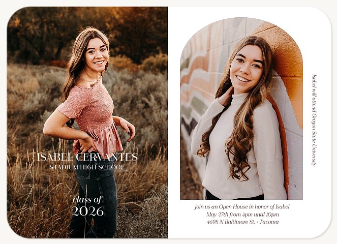 Arched Duo | Graduation Announcements