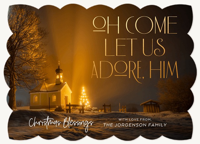Adore Him | Personalized Holiday Cards