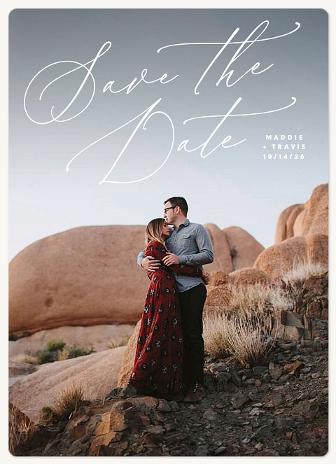 Sweeping Script | Save the Date Magnets