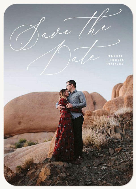 Sweeping Script | Save the Date Cards