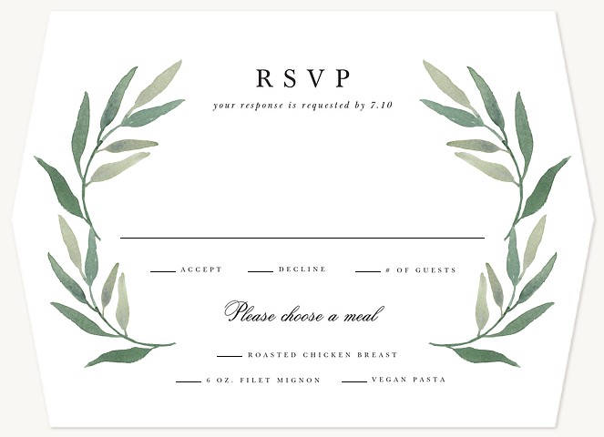 Loving Laurels | Wedding RSVP Cards