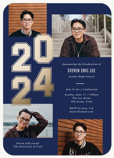 Collegiate Stack | Graduation Invitations