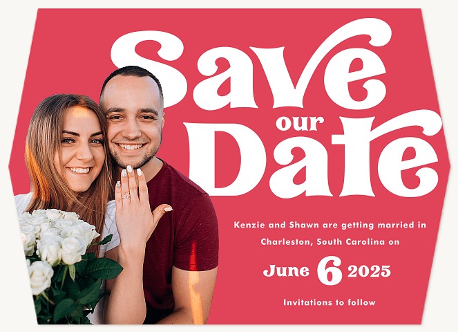 Retro Type | Save the Date Cards