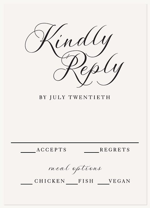 Fancy Script | Wedding RSVP Cards