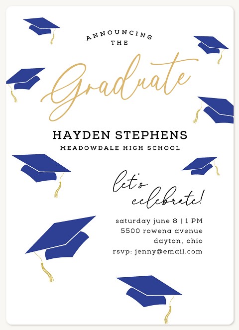 Cap Toss | Graduation Invitations
