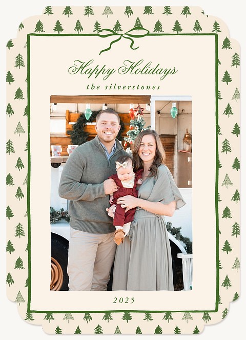 Vintage Trees | Personalized Holiday Cards